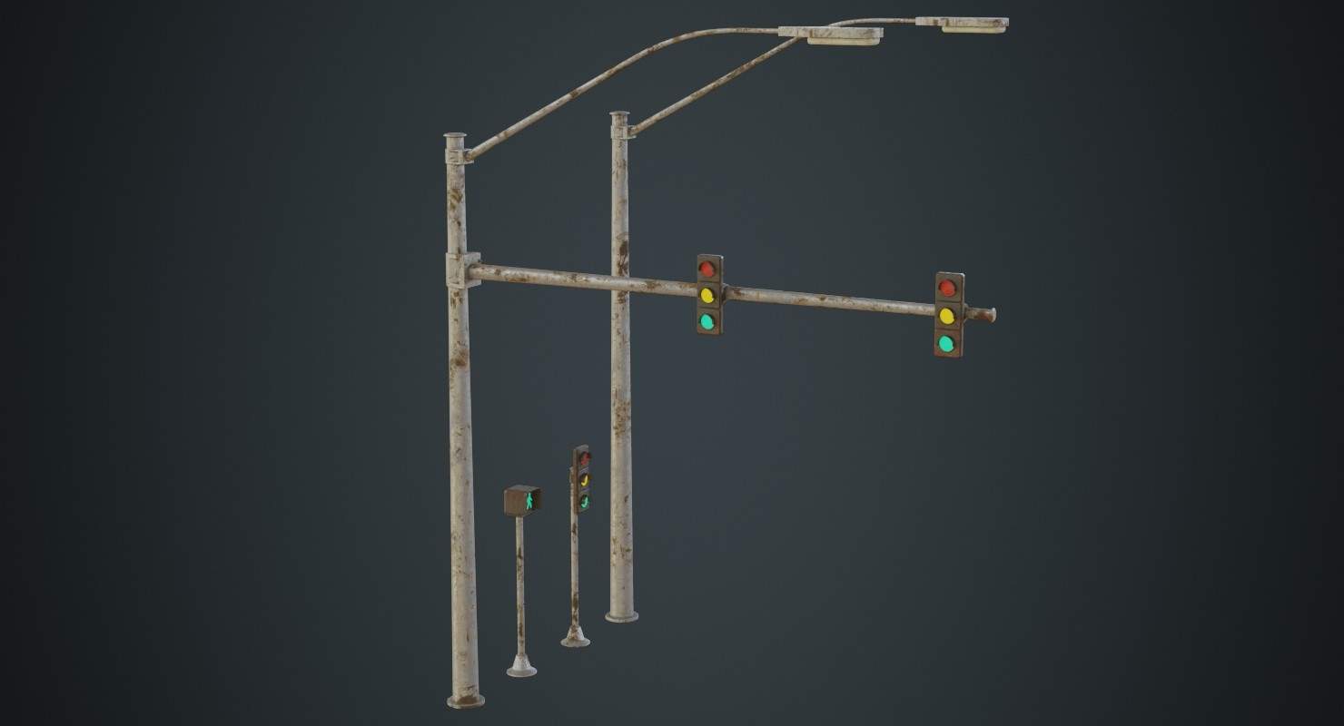 Stop Light 1D - 3D Model by weeray