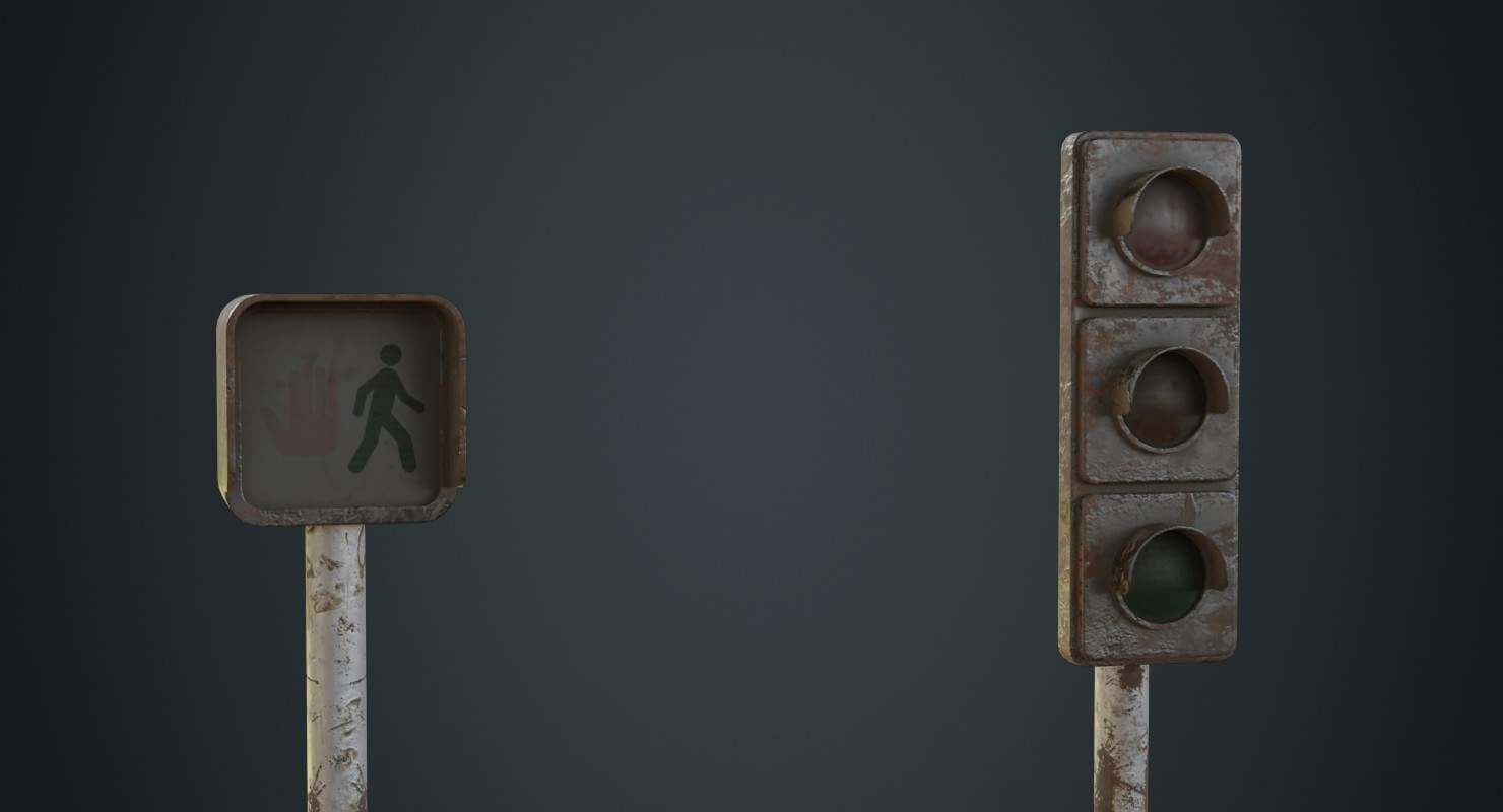 Stop Light 1D - 3D Model by weeray