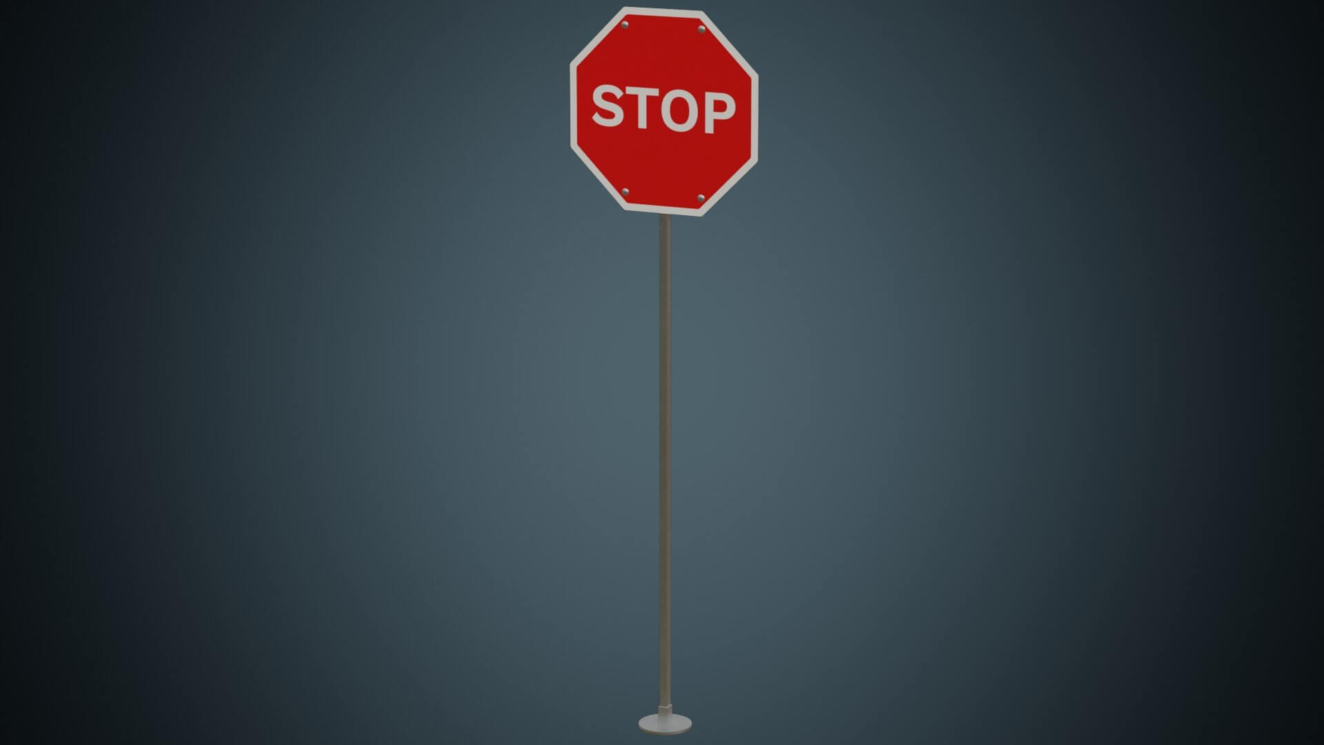 Stop Sign 1A - 3D Model by weeray