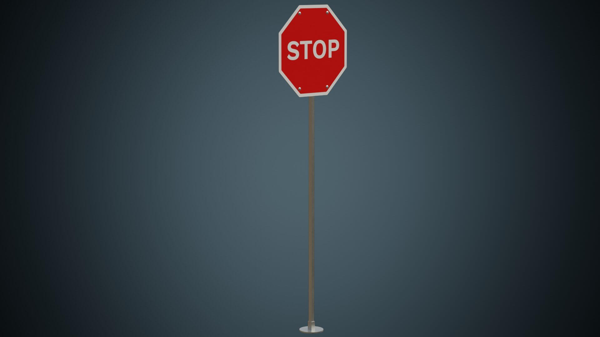 Stop Sign 1A - 3D Model by weeray