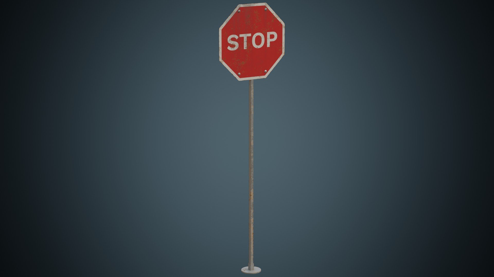 Stop Sign 1B - 3D Model by weeray
