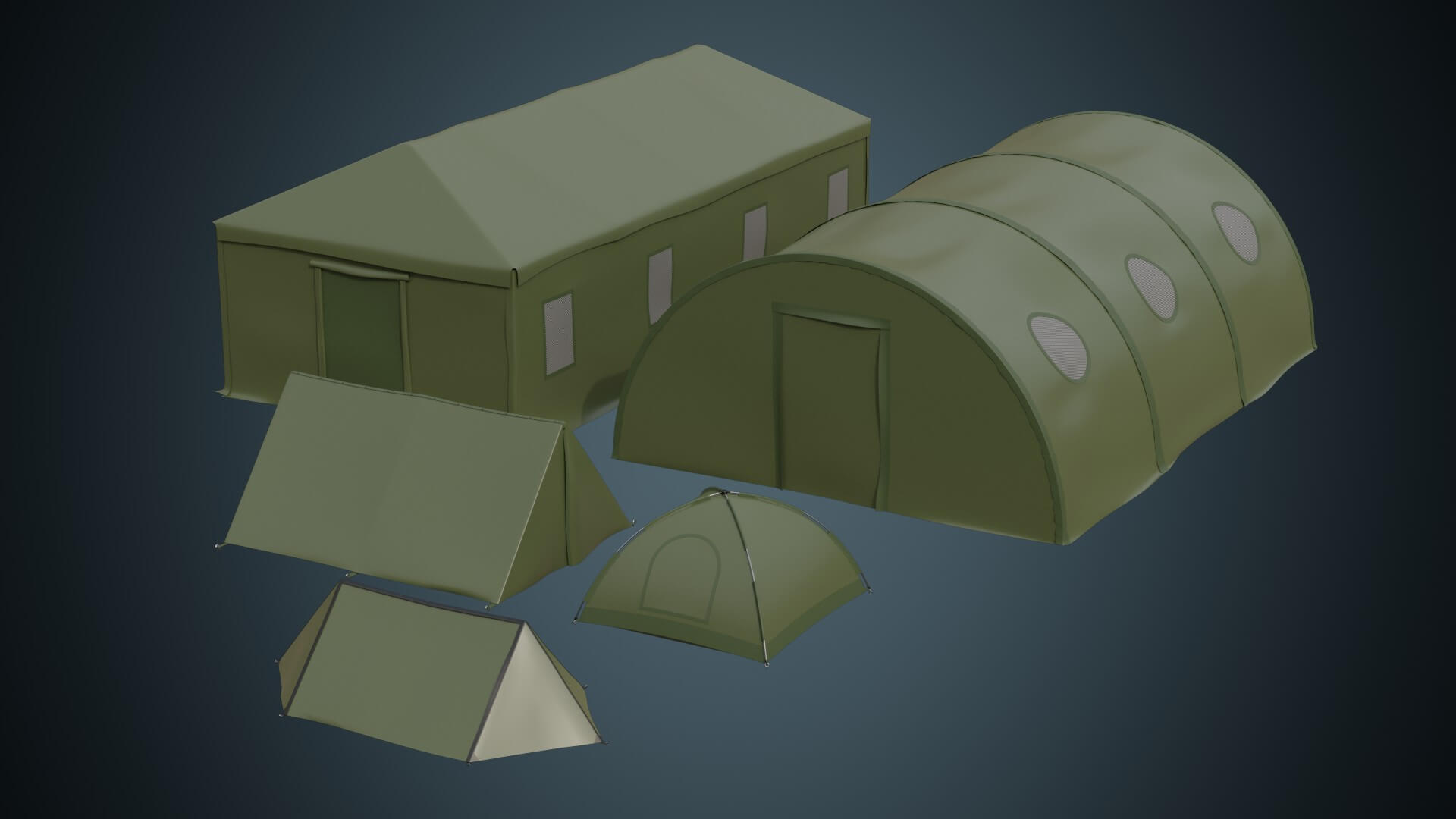 Tent Collection 1 Basic - 3D Model by weeray