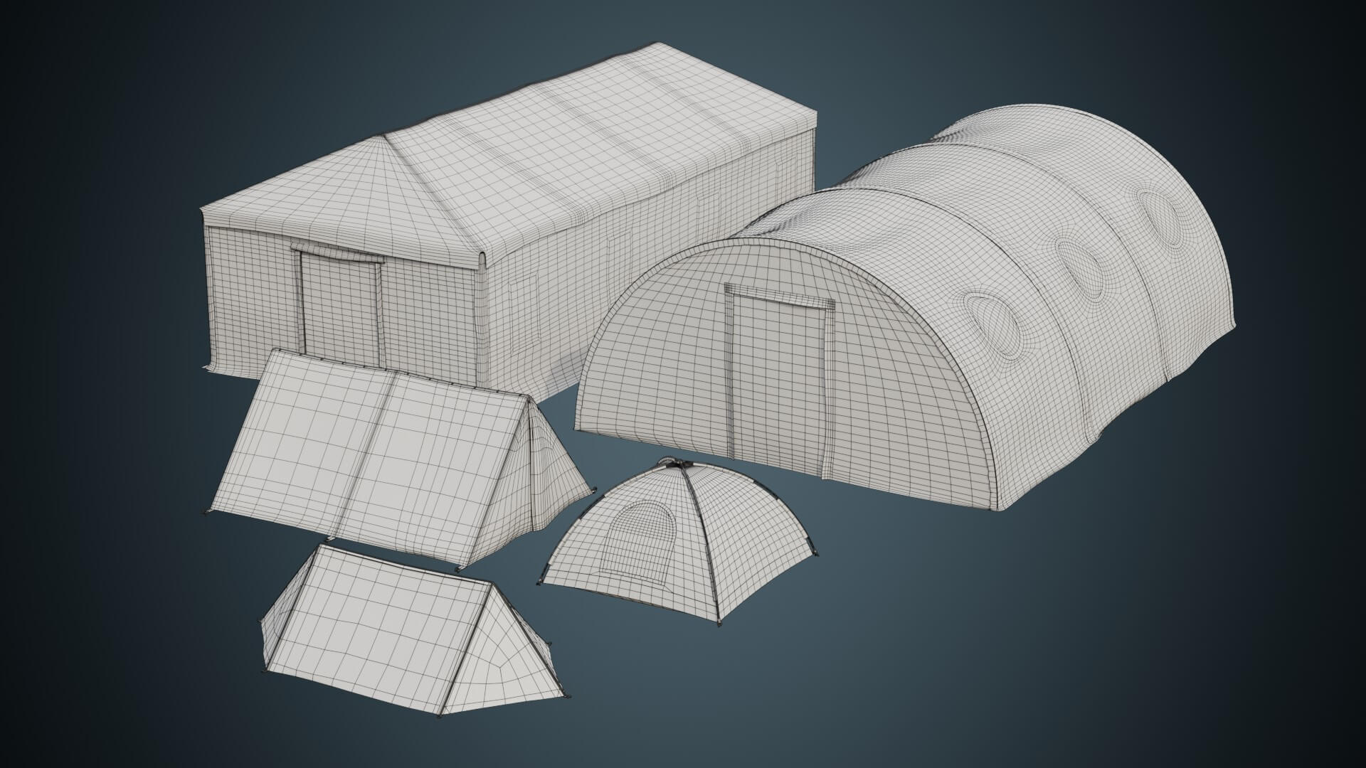 Tent Collection 1 Basic - 3D Model by weeray