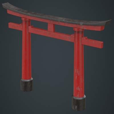 Torii Gate (old) - 3D Model by weeray