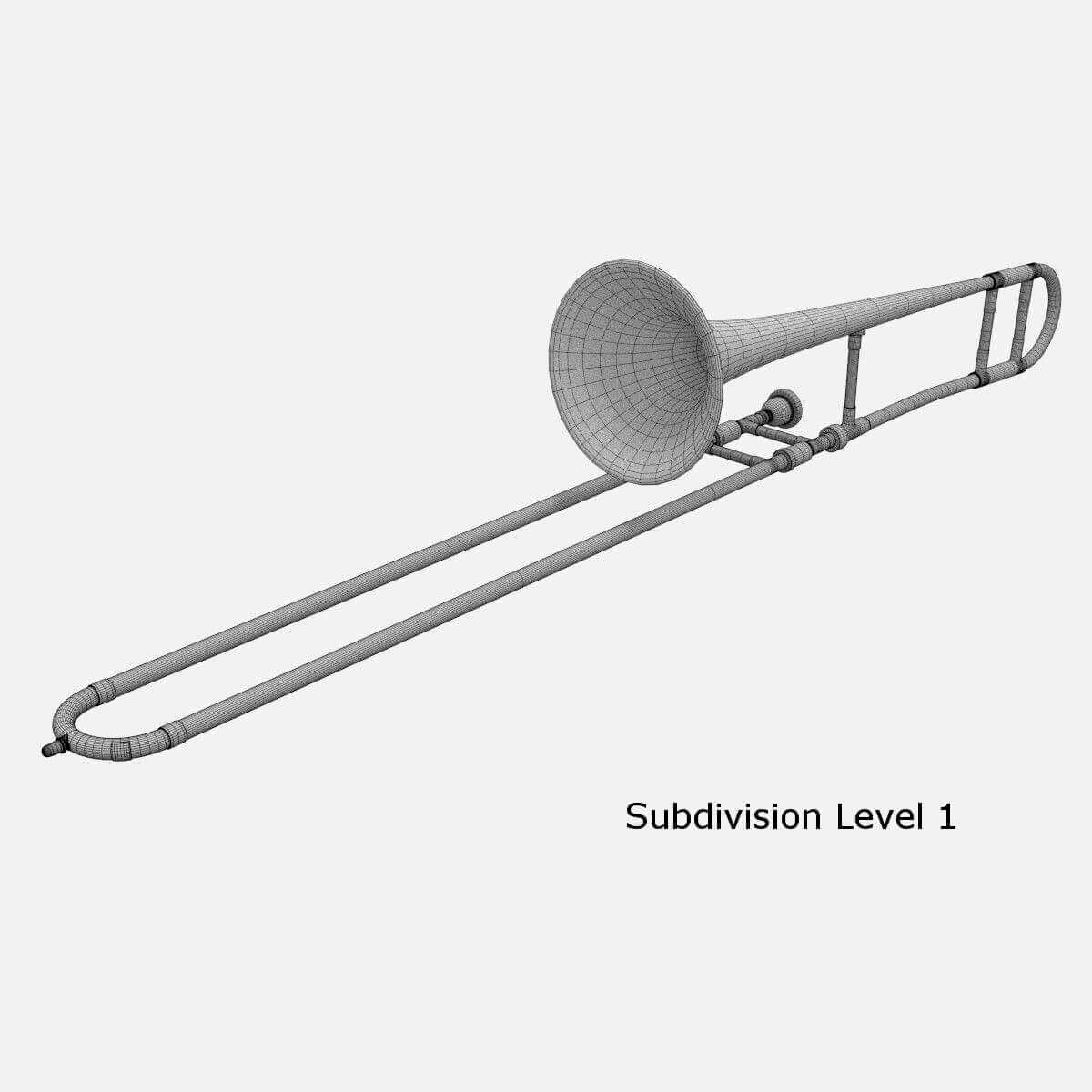 Trombone - 3D Model by weeray