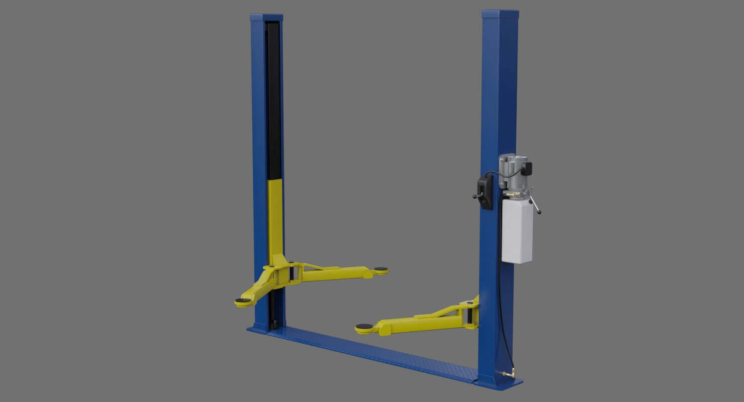 Two Post Lift - 3D Model by weeray