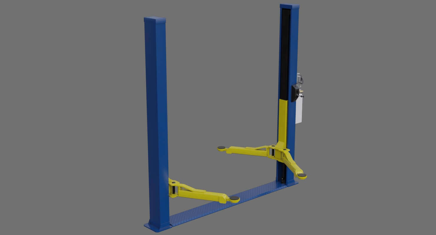 Two Post Lift - 3D Model by weeray