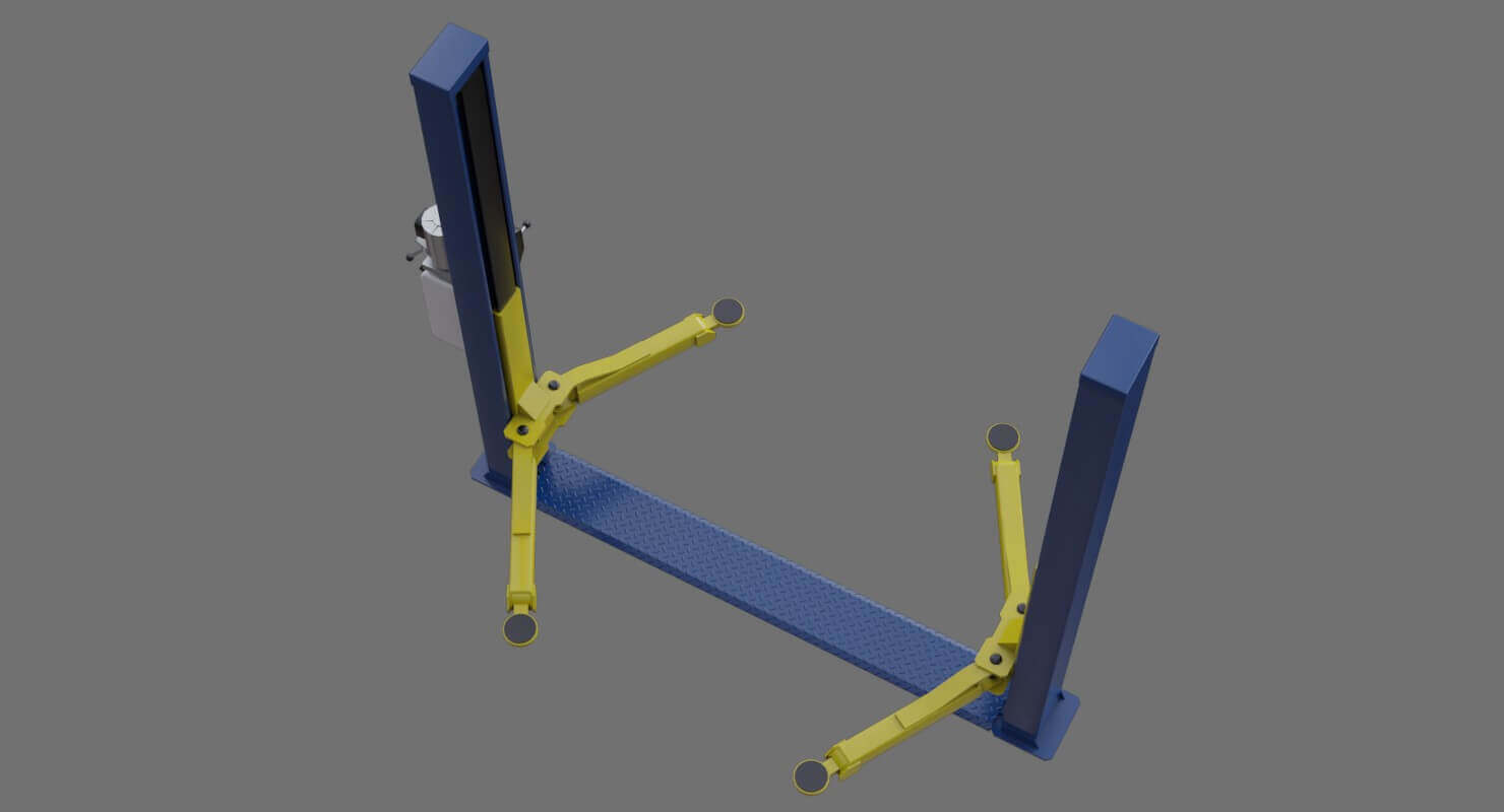 Two Post Lift - 3D Model by weeray