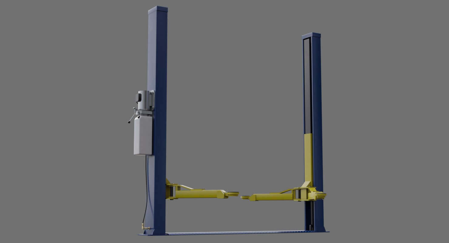 Two Post Lift - 3D Model by weeray