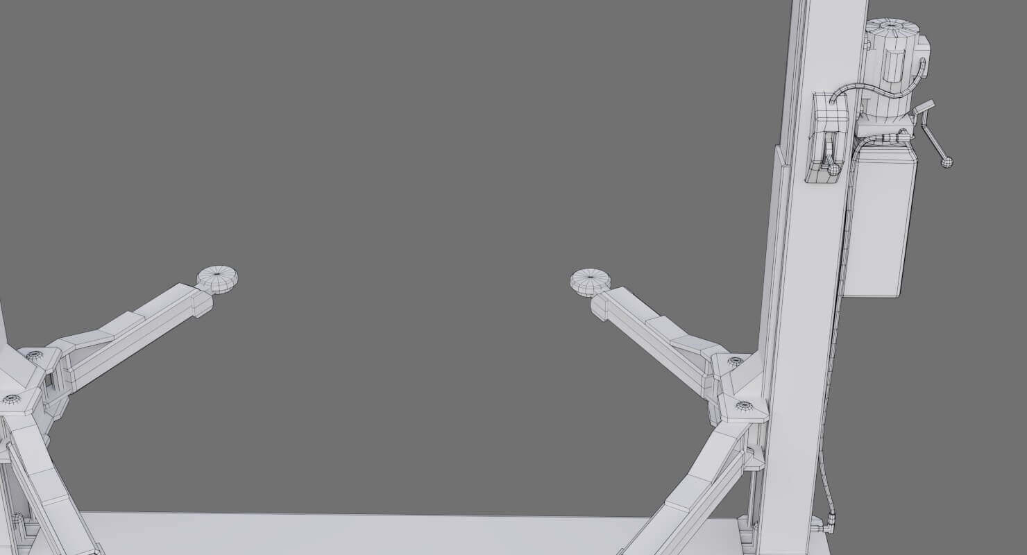 Two Post Lift - 3D Model by weeray