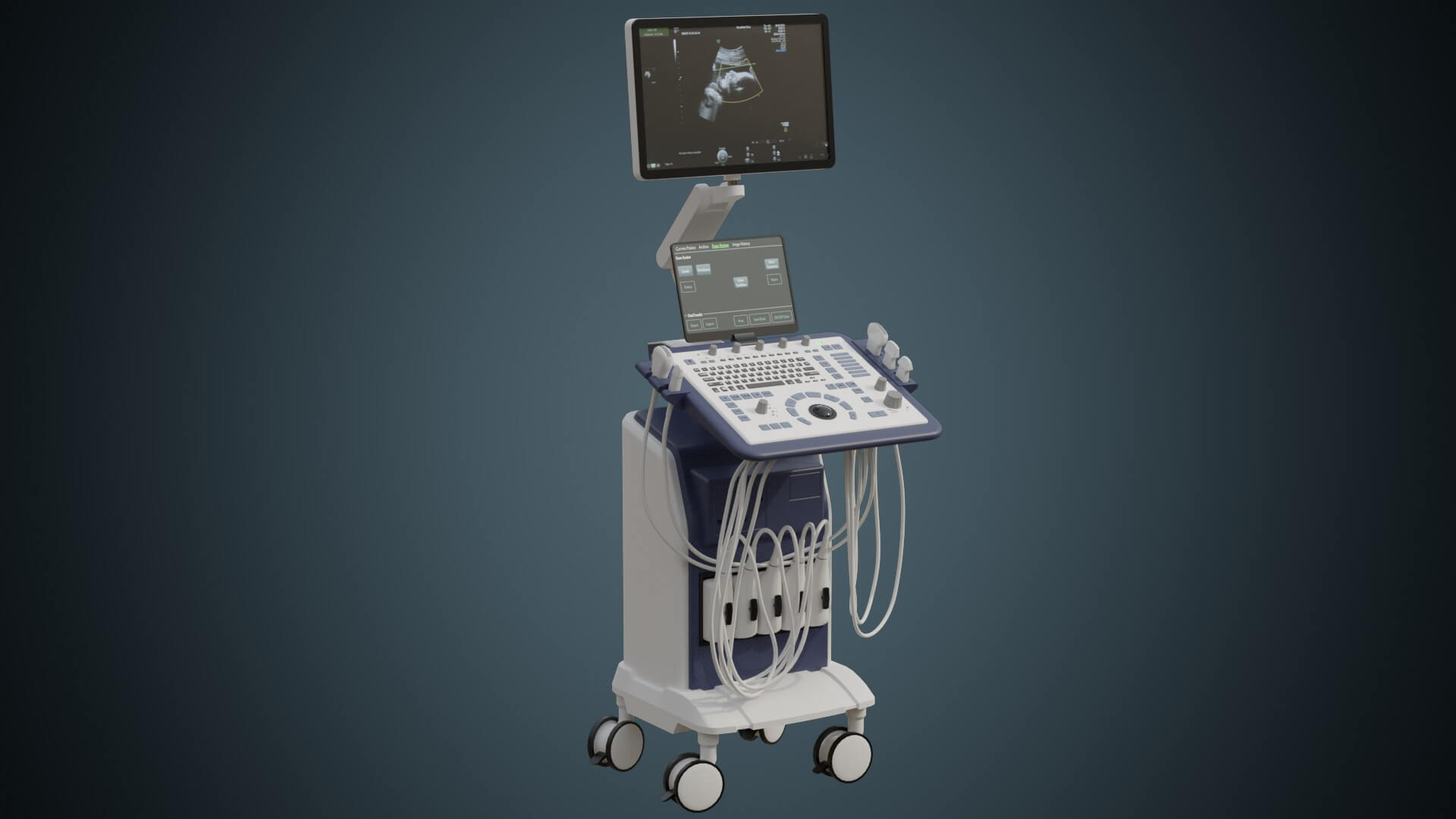 Ultrasound Machine 1 Basic - 3D Model by weeray
