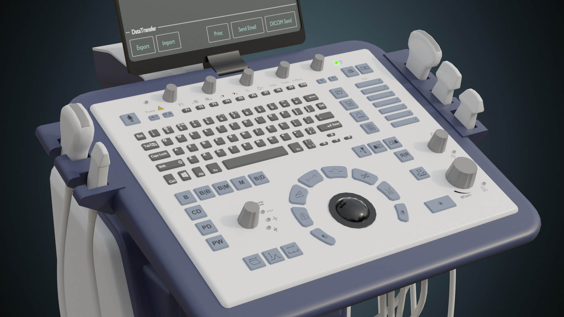 Ultrasound Machine 1 Basic - 3D Model by weeray