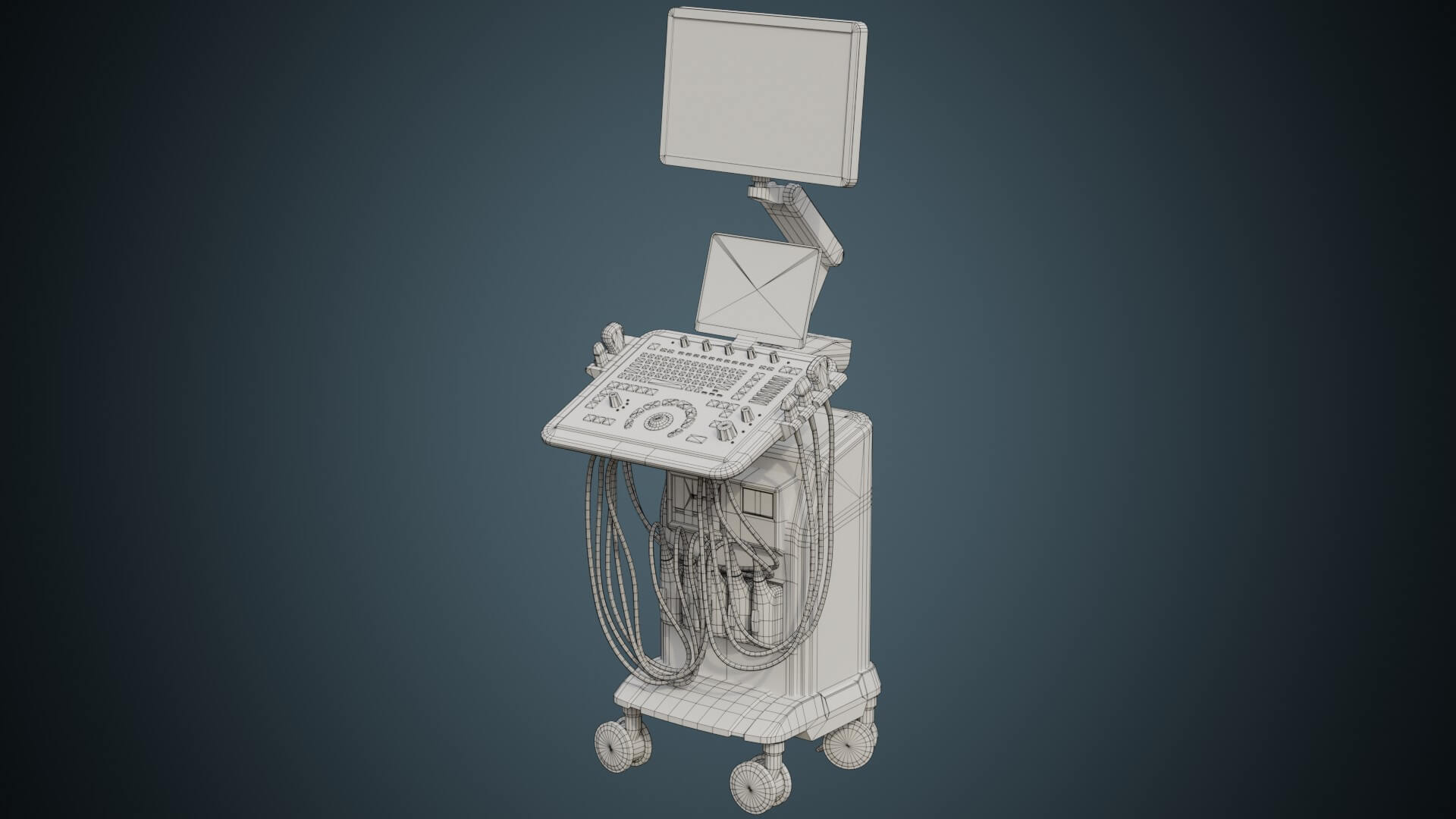 Ultrasound Machine 1 Basic - 3D Model by weeray