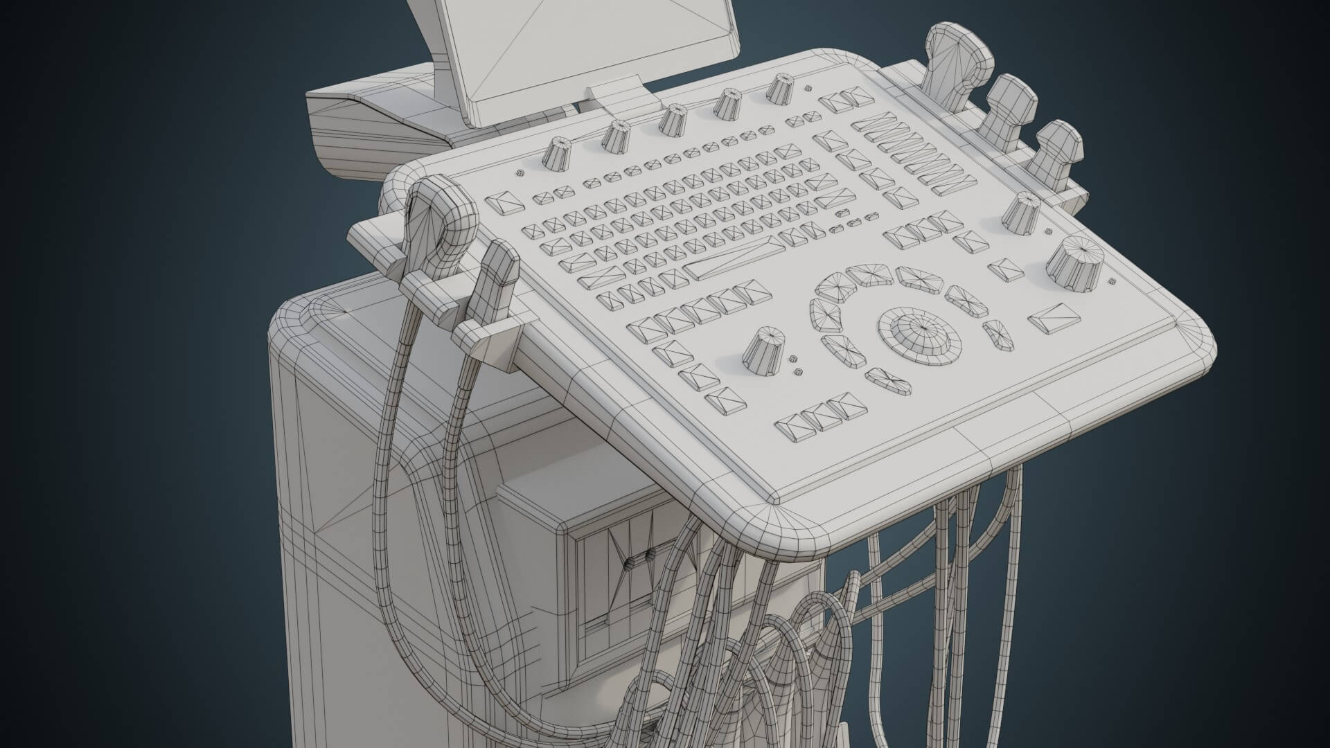 Ultrasound Machine 1 Basic - 3D Model by weeray