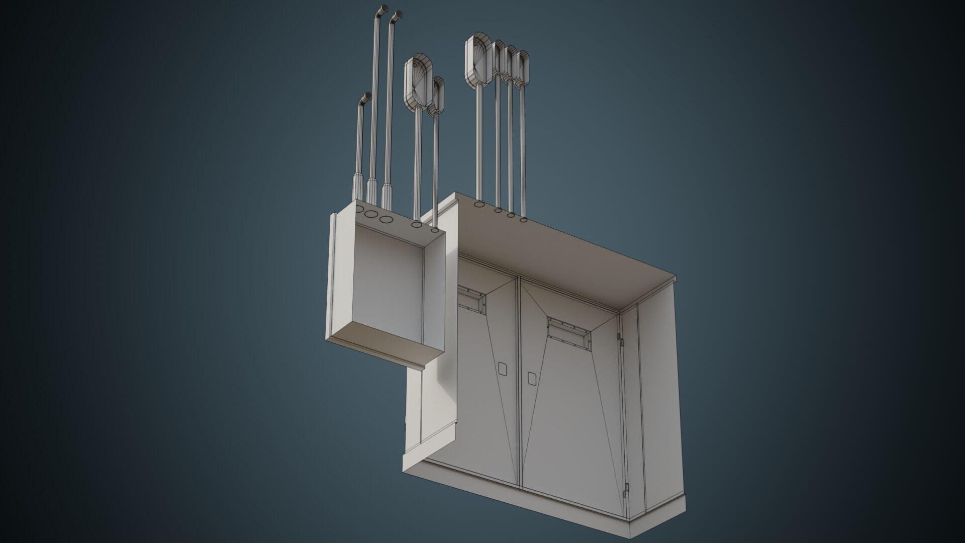 Utility Box 4B - 3D Model by weeray