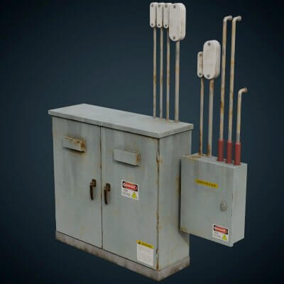 Utility Box 4B - 3D Model by weeray