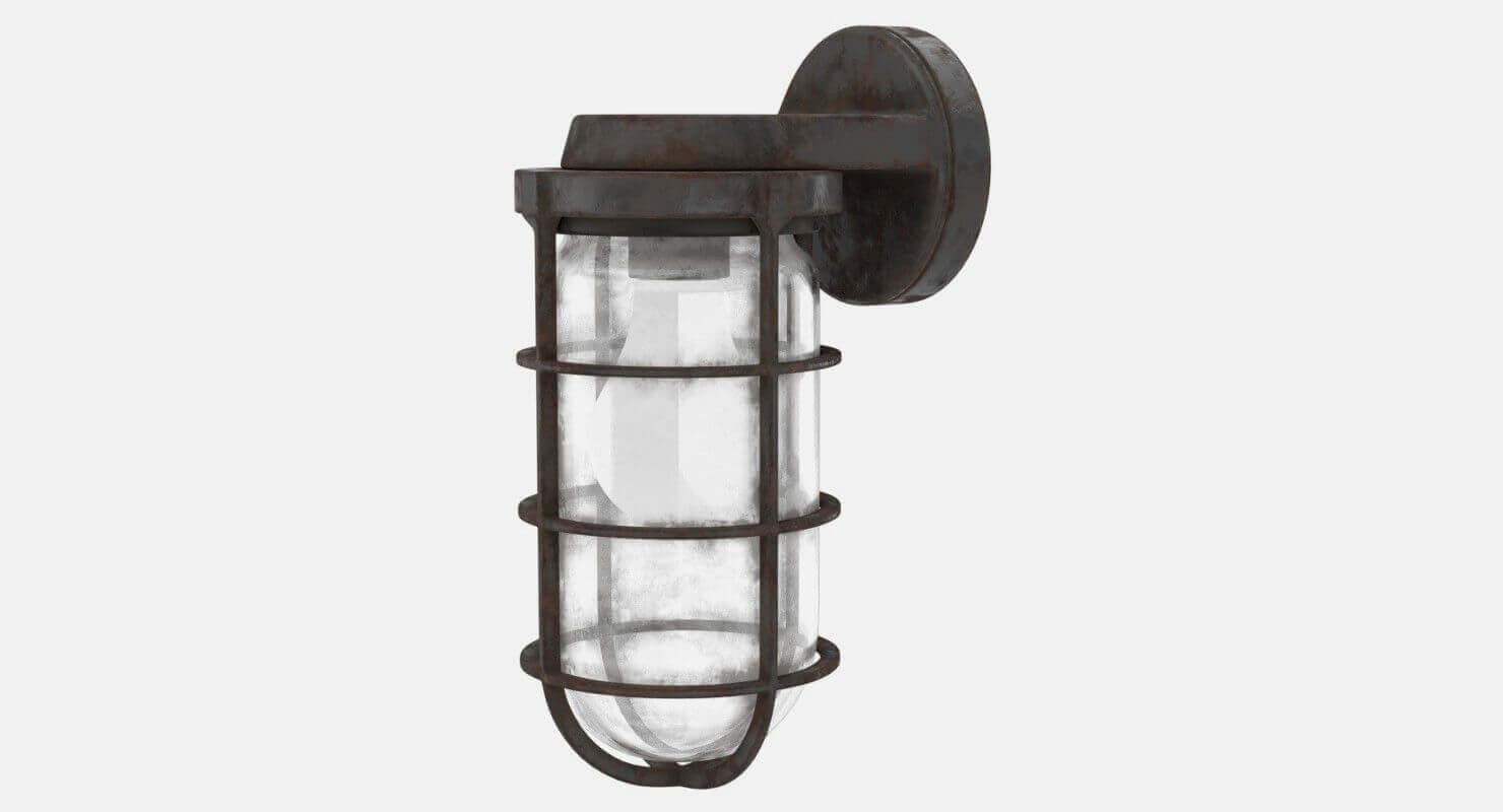 Outdoor Wall Light (textured) - 3D Model by weeray