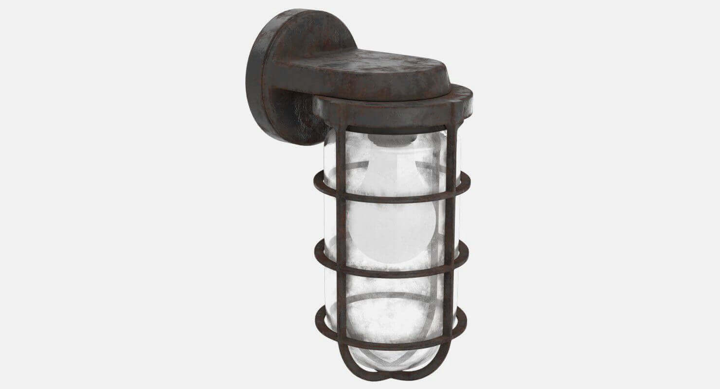 Outdoor Wall Light (textured) - 3D Model by weeray