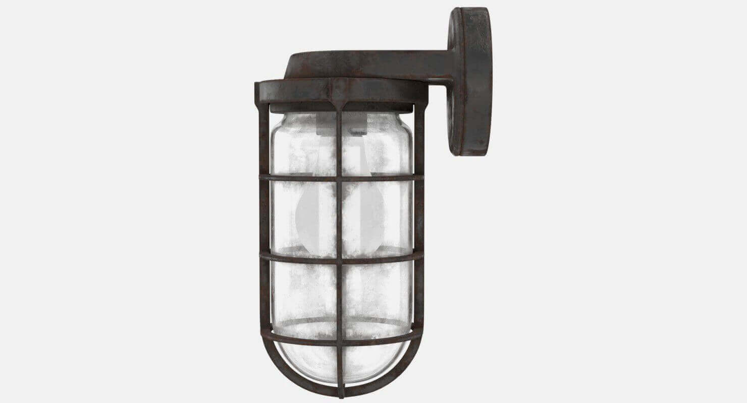 Outdoor Wall Light (textured) - 3D Model by weeray