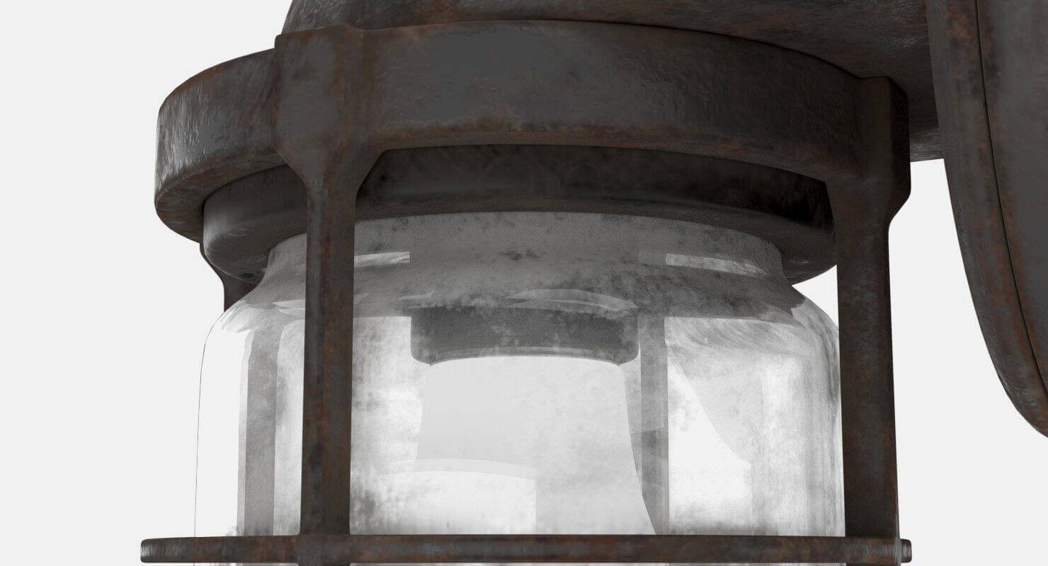 Outdoor Wall Light (textured) - 3D Model by weeray