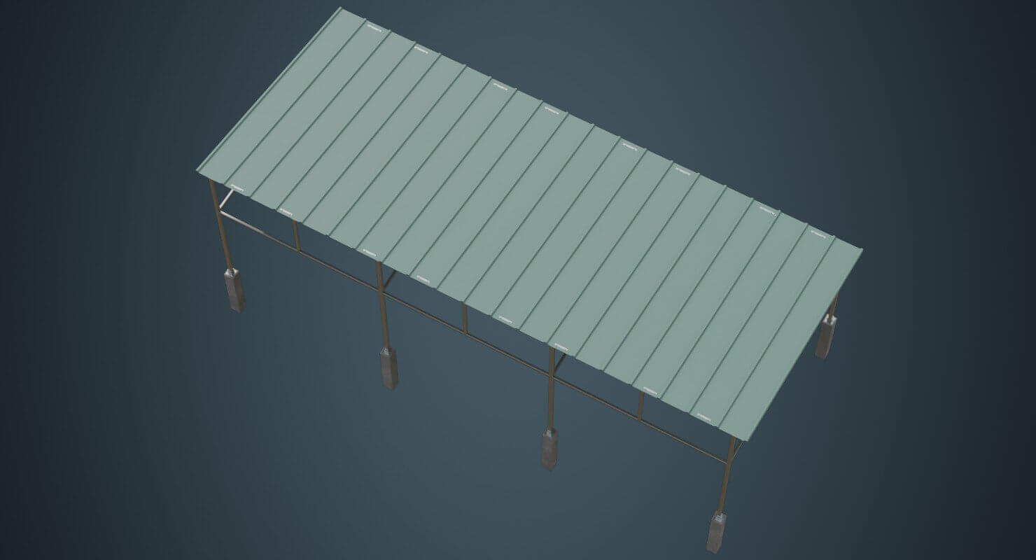 Warehouse Structure 1A - 3D Model by weeray