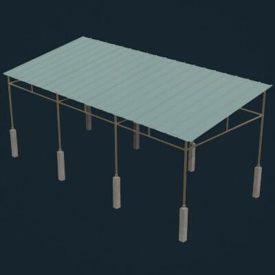 Warehouse Structure 1A - 3D Model by weeray
