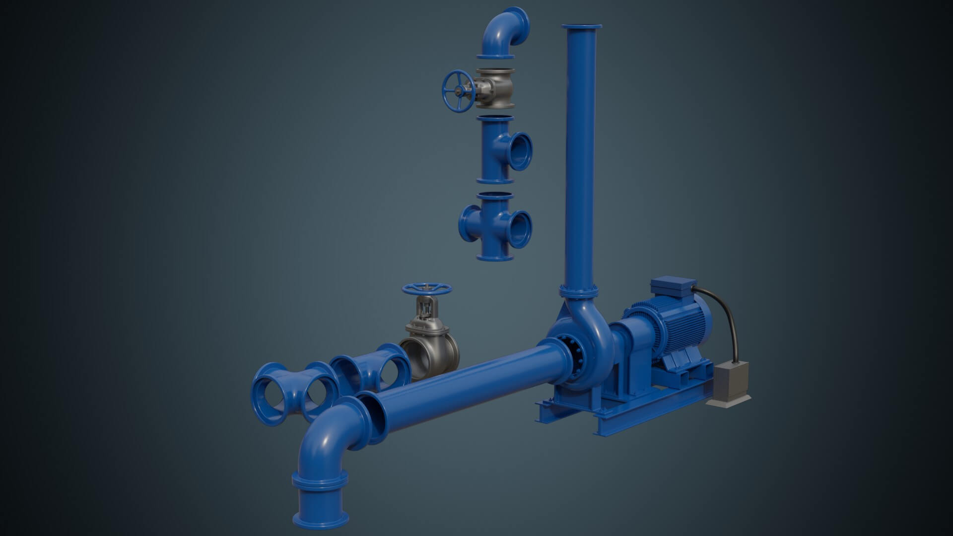 Water Pump 3 Basic - 3D Model by weeray