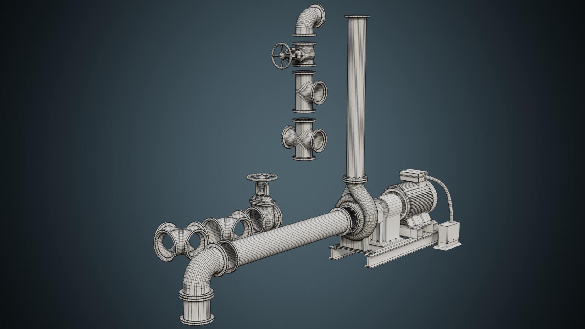 Water Pump 3B - 3D Model by weeray