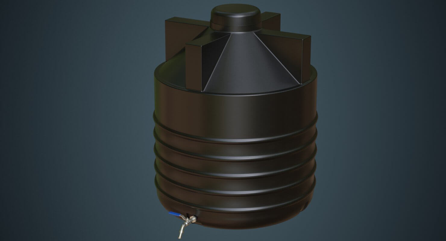 Water Tank 1A Small - 3D Model by weeray