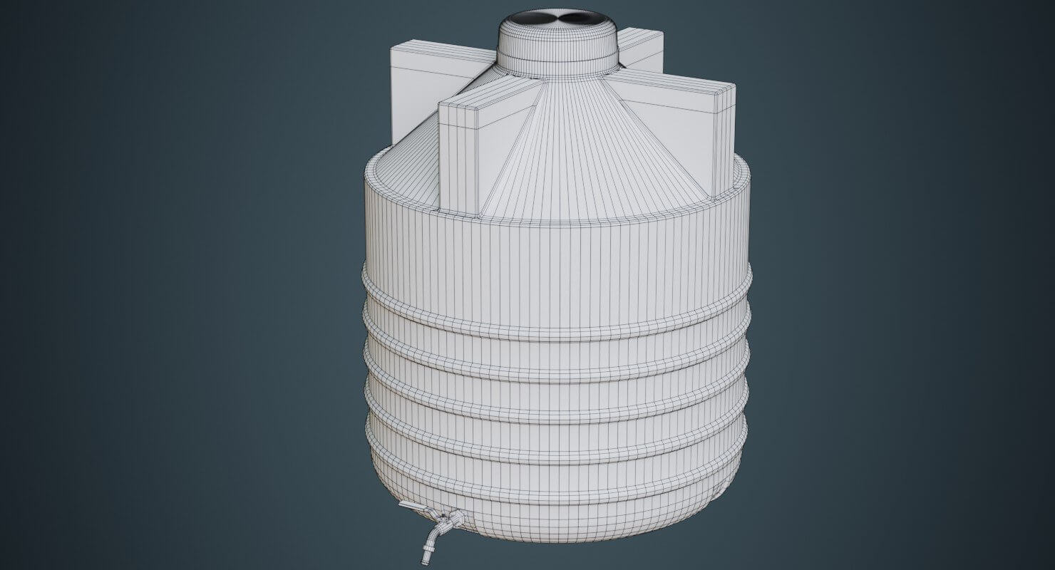 Water Tank 1B Small - 3D Model by weeray