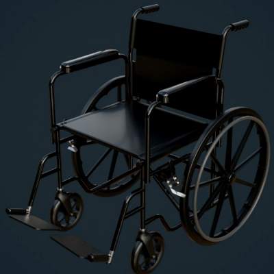 Wheelchair 1 Untextured - 3D Model by weeray