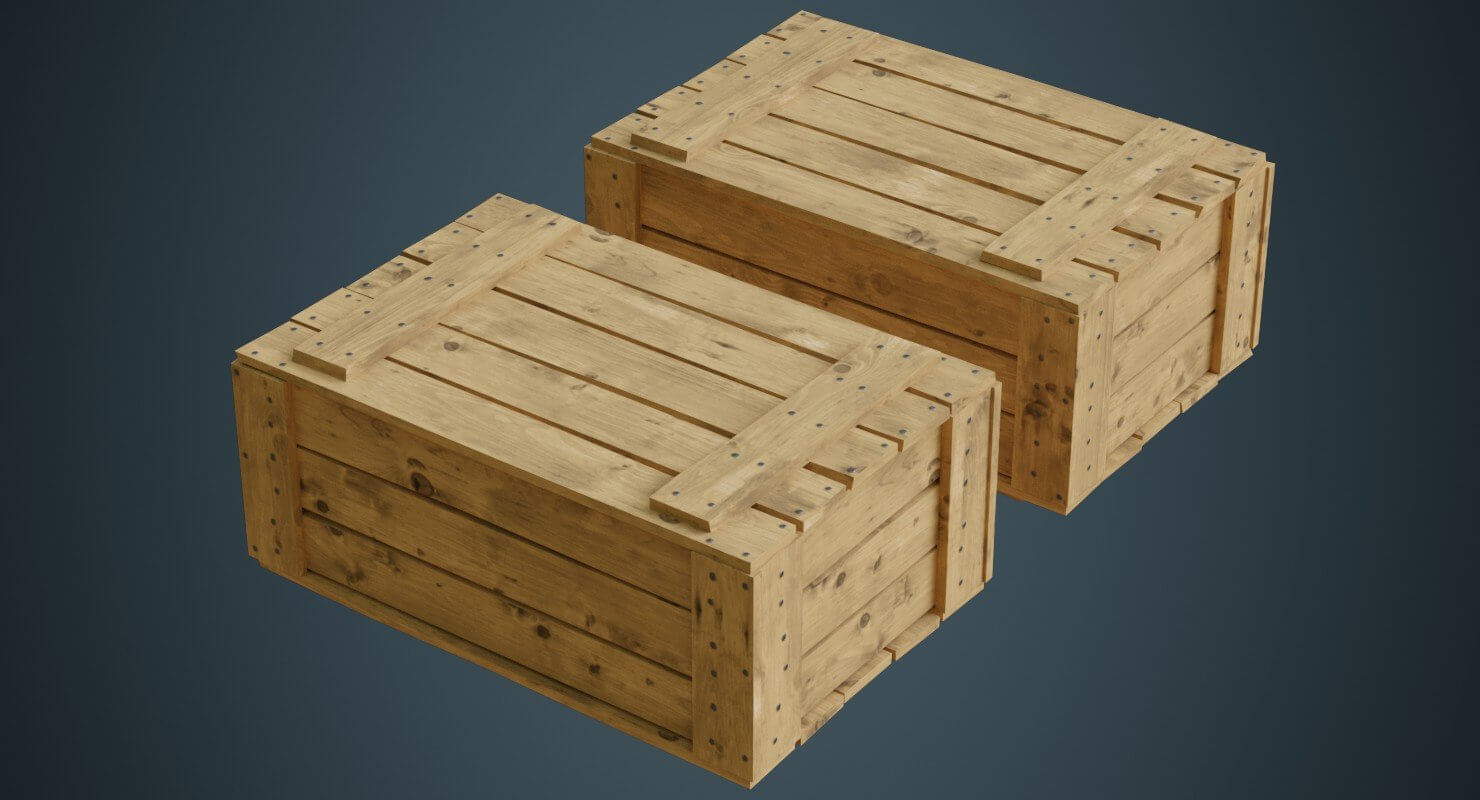 Wooden Box 4A - 3D Model by weeray