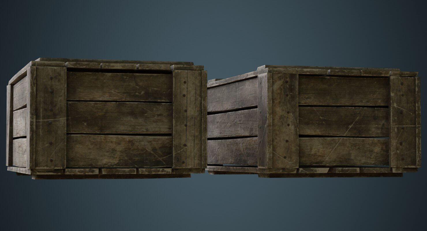 Wooden Box 4B - 3D Model by weeray