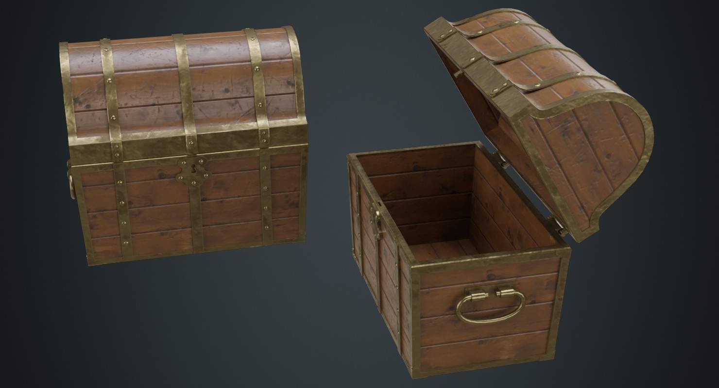 Wooden Chest - 3D Model by weeray