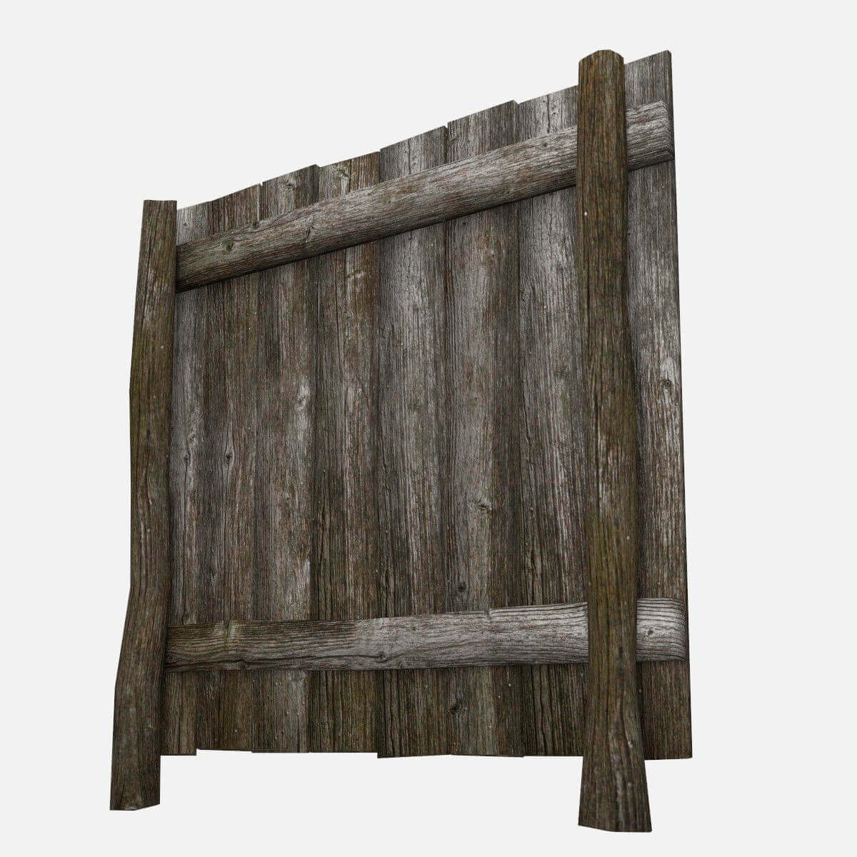 Wooden Fence - 3D Model by weeray