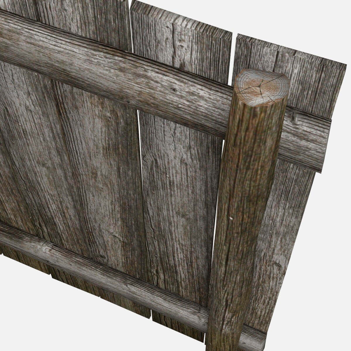 Wooden Fence - 3D Model by weeray