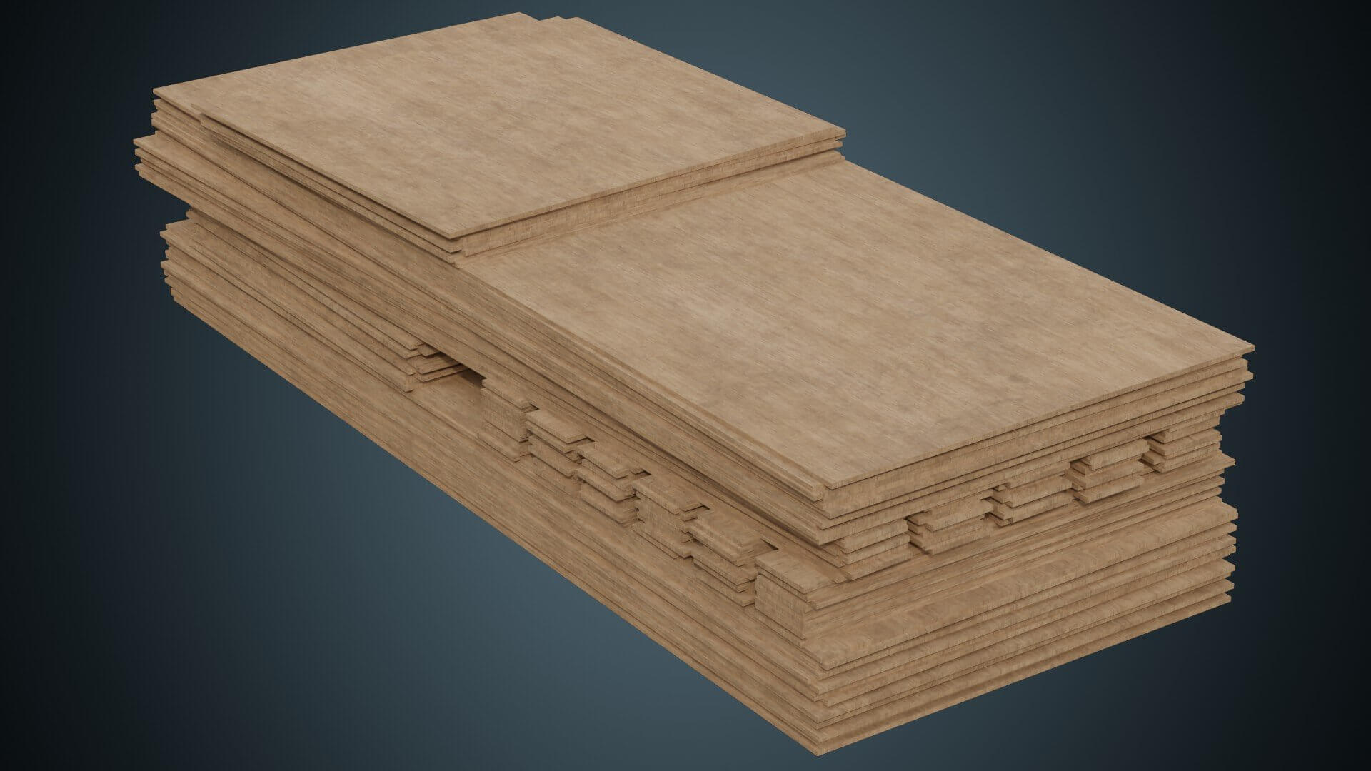 Wooden Sheets 1A - 3D Model by weeray