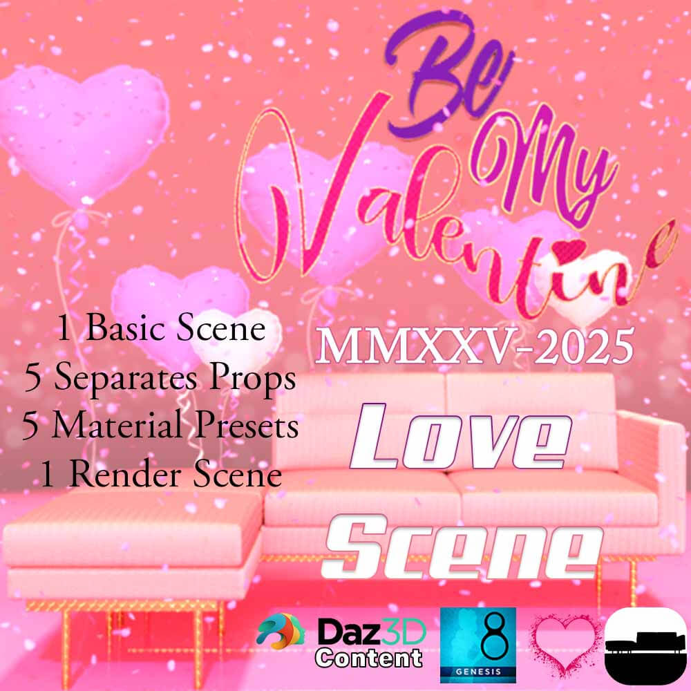 Be My Valentine 2025 G8 : Expert Pack Bundle - Daz Content by wentley