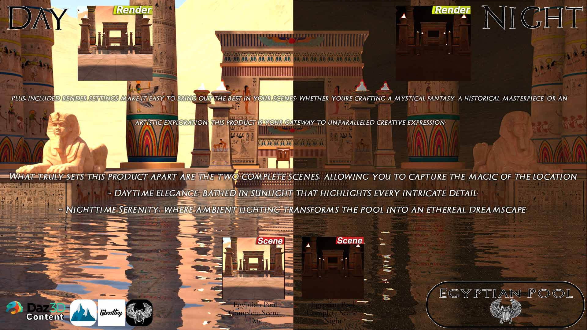 Egyptian Pool - Daz Content by wentley