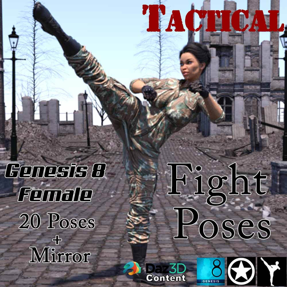 Tactical Poses G8F-Fight Vol 1 3D Render, Digital Art by wentley