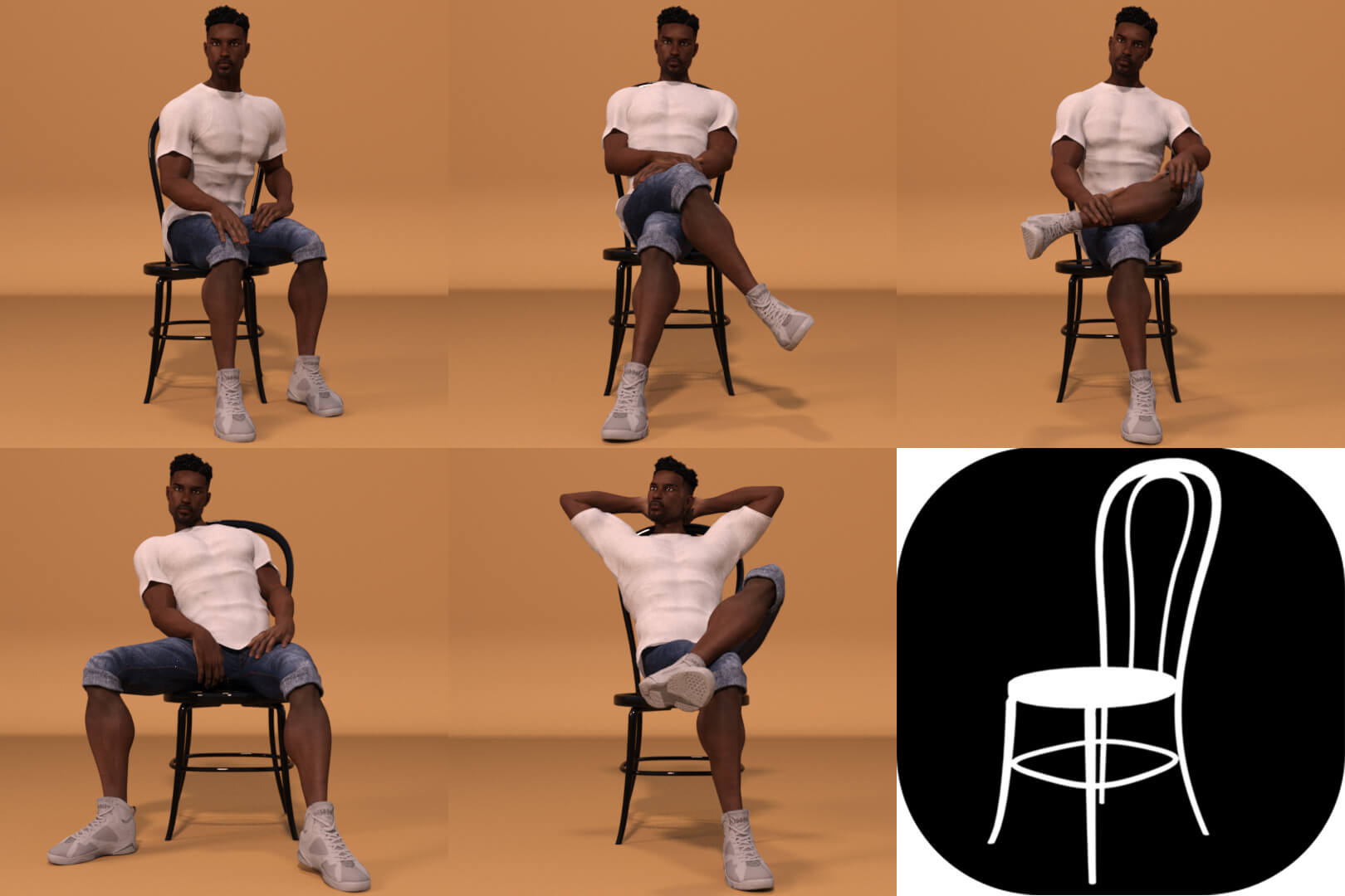 Manly Stance-G8M Standing & Chair Vol 5 Daz Content by wentley