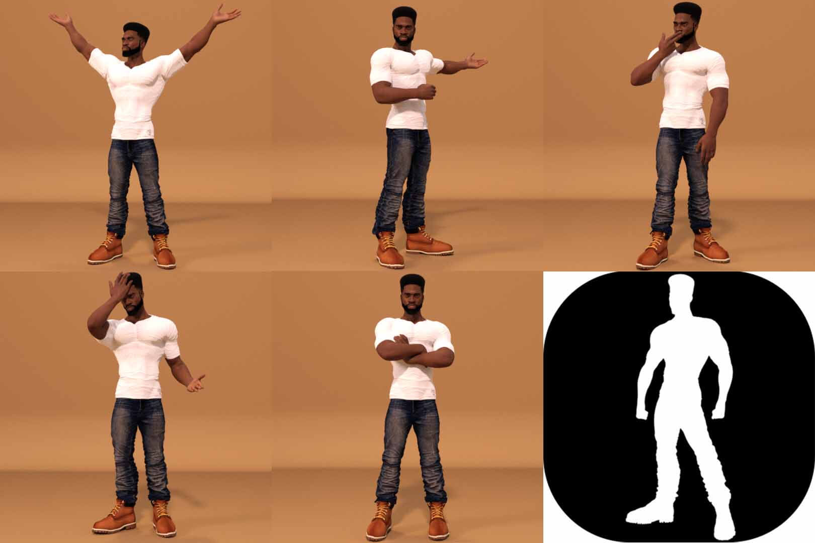 Manly Stance-G9M Standing & Chair Vol 4 Daz Content by wentley