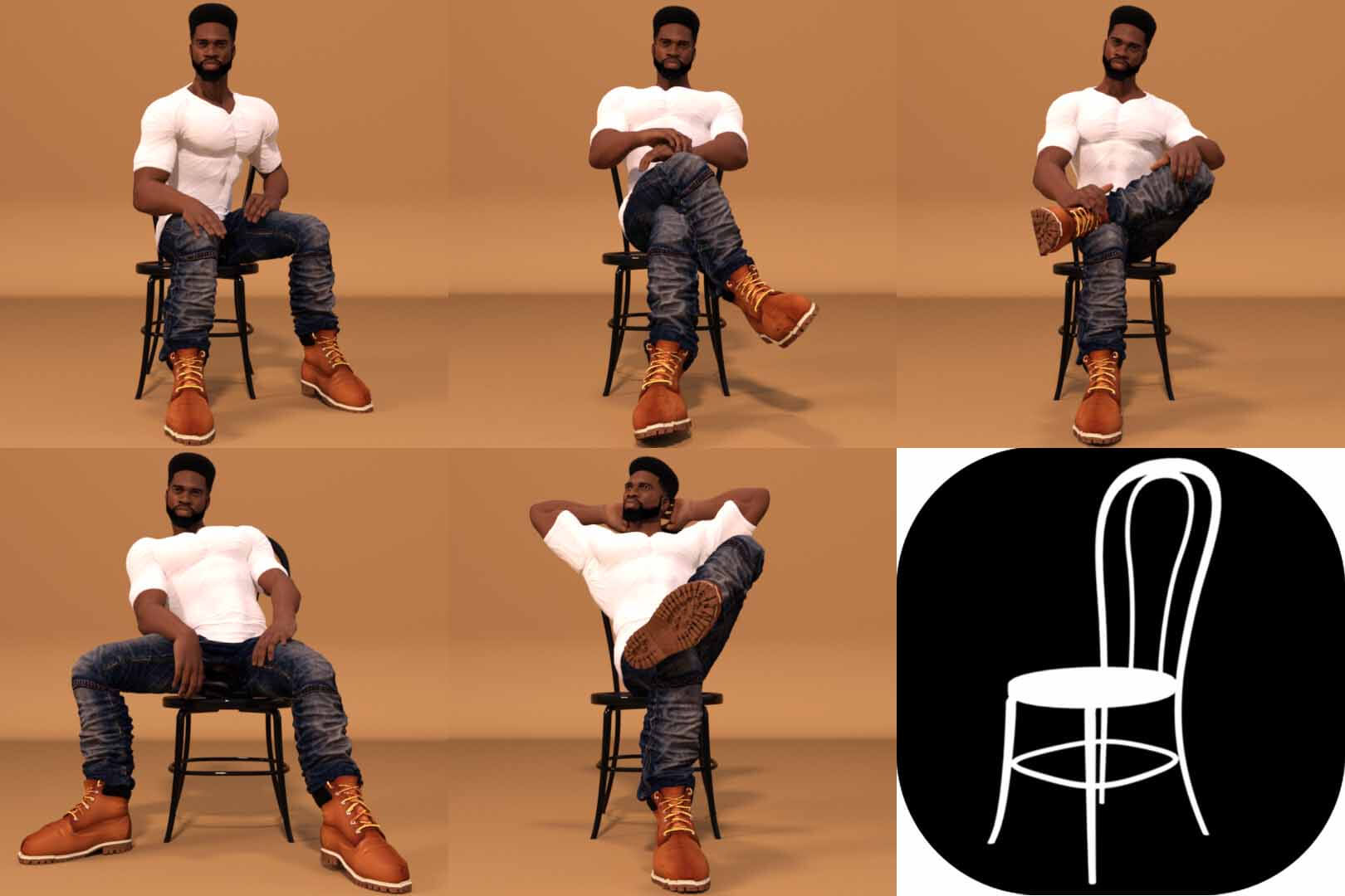 Manly Stance-G9M Standing & Chair Vol 5 Daz Content by wentley