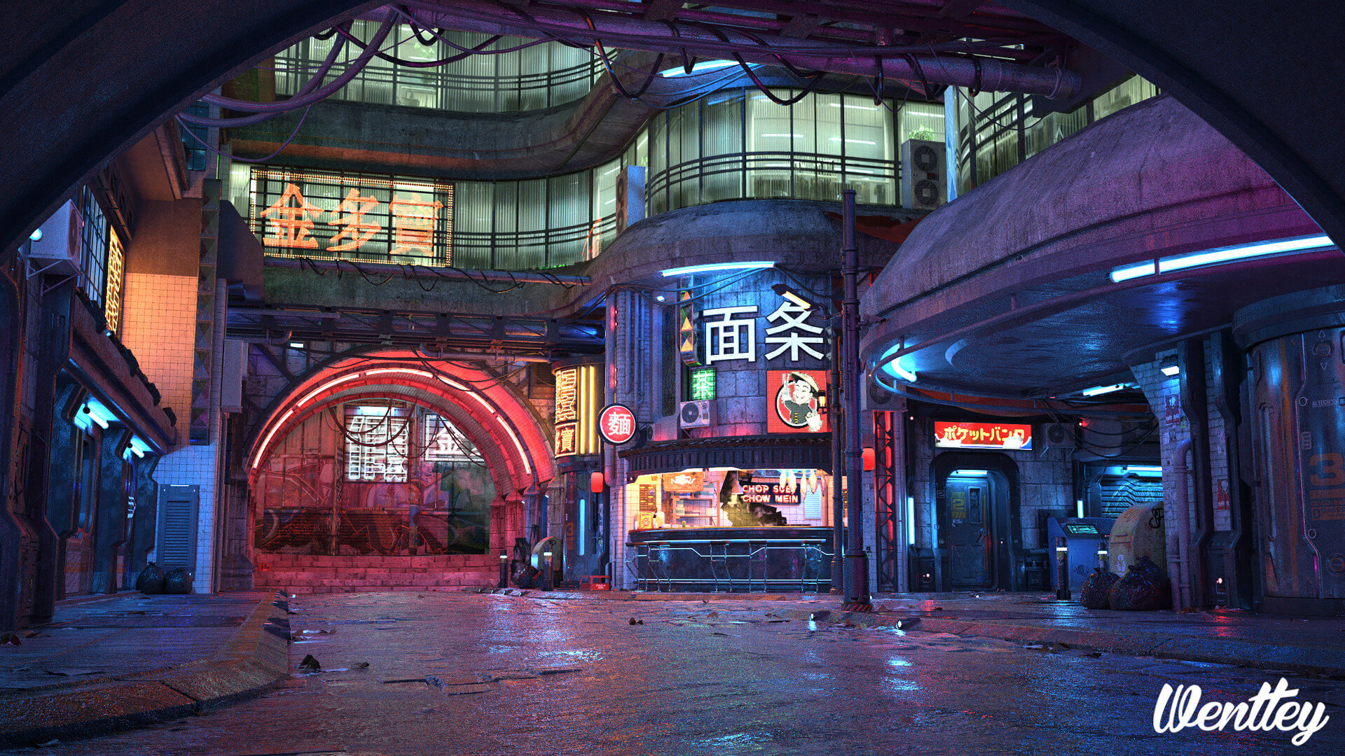 Night Fever 002 by wentley | RenderHub Wallpapers