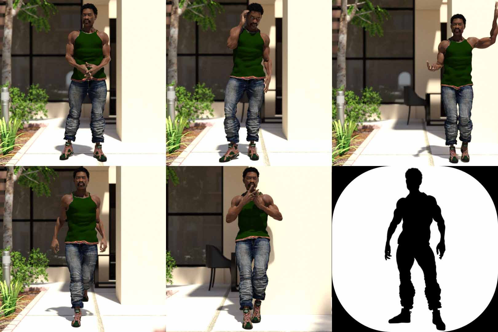 Standing Bundle Pose Pour G8M - Daz Content by wentley