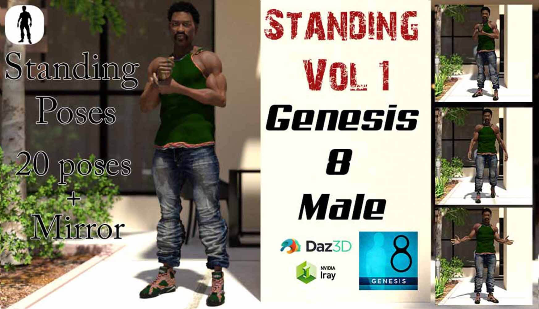 Standing Pose Pour G8M Vol 1 - Daz Content by wentley