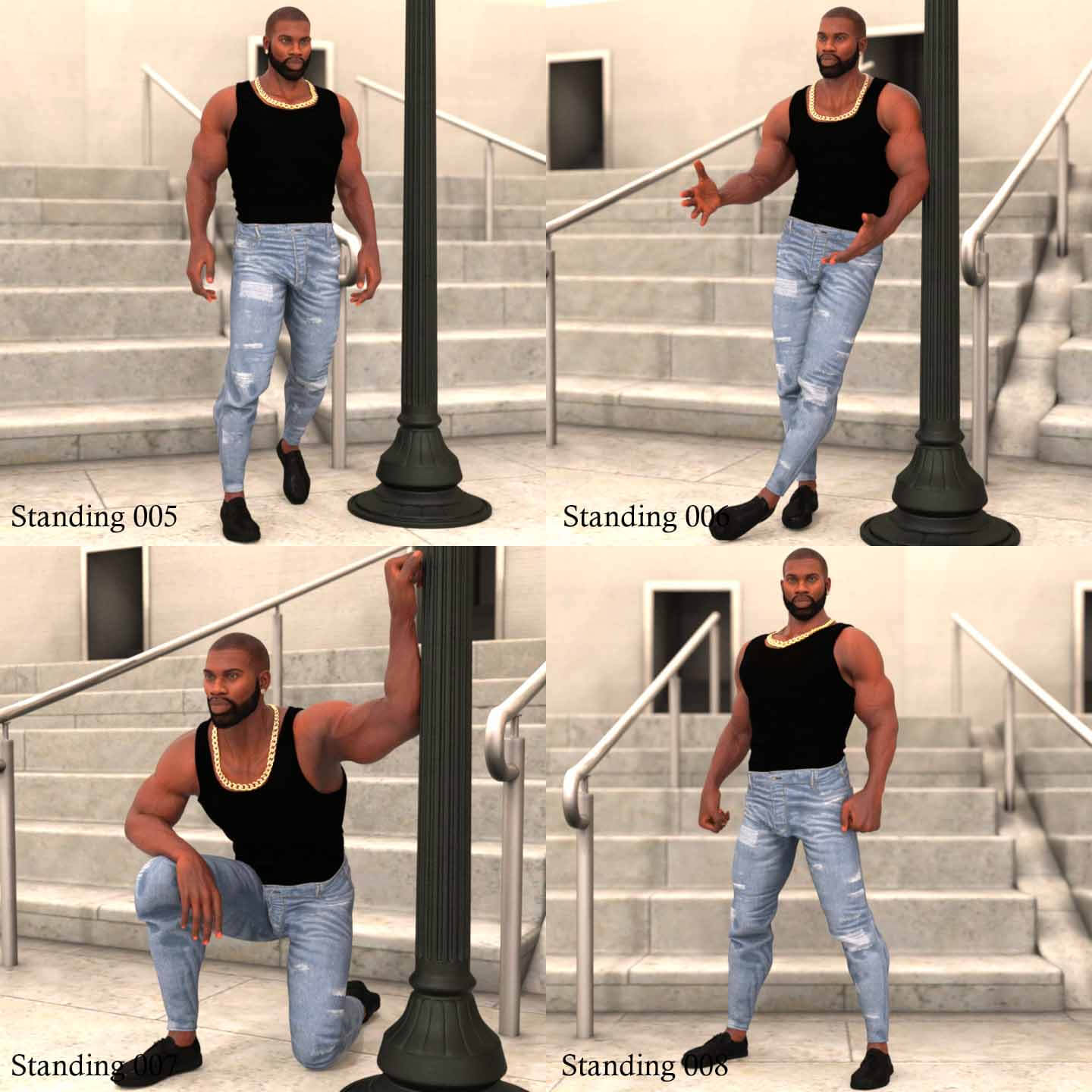 Standing Poses I for Genesis 9 Male - Daz Content by wentley
