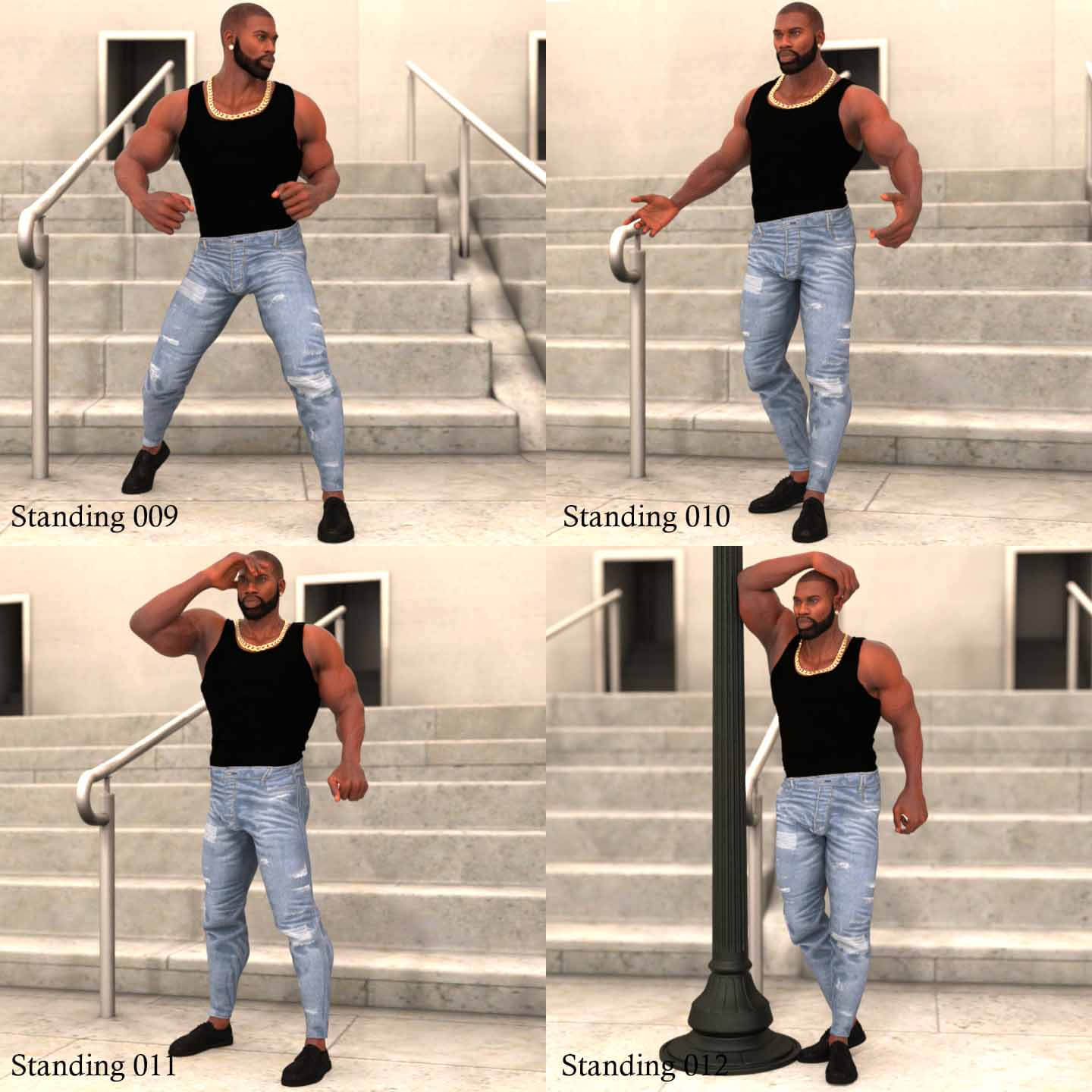 Standing Poses I for Genesis 9 Male - Daz Content by wentley
