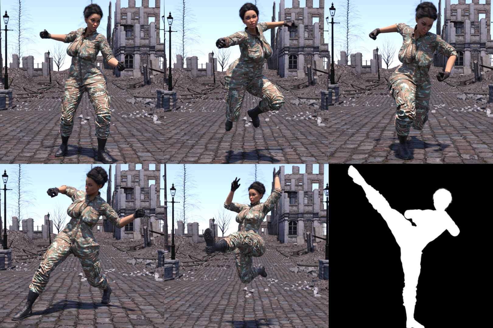 Tactical Poses G8F-Fight Vol 1 Daz Content by wentley