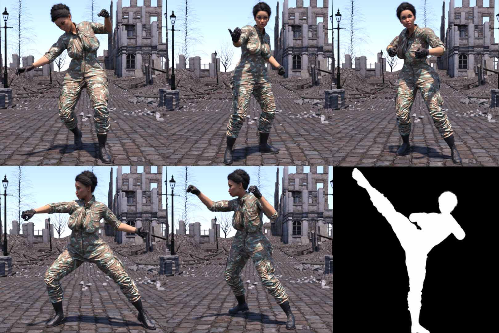 Tactical Poses G8F-Fight Vol 2 Daz Content by wentley